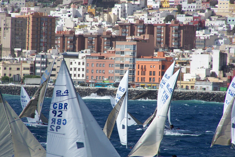 Huge waves during the 2.4mR worlds at Gran Canaria