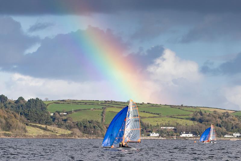 Ben Graf with crew Emily Conan of Lough Ree Yacht Club competing in the ...