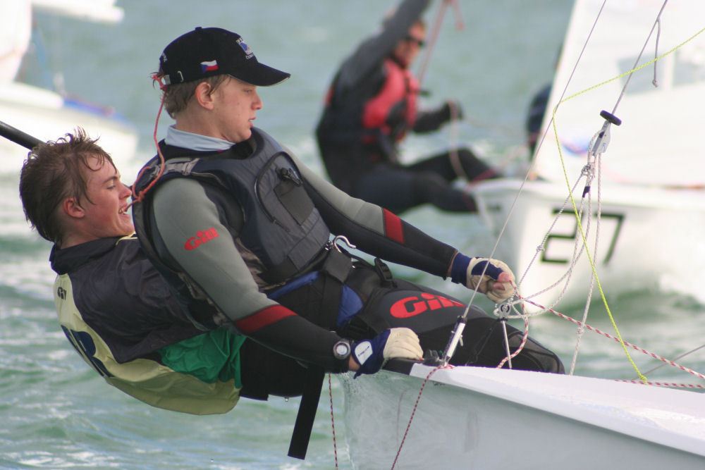 Action from the 420 open at Itchenor