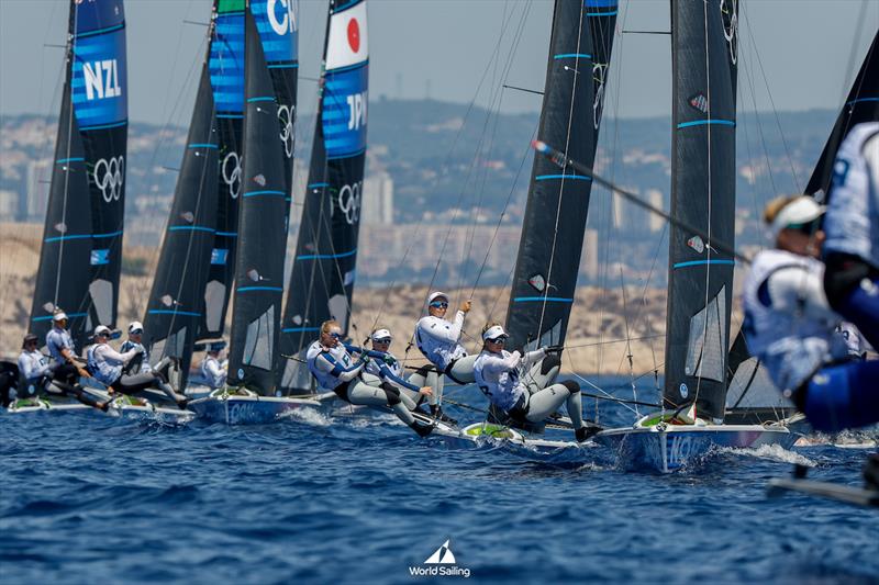 Start - 49er FX - - Marseille - Paris2024 Olympic Regatta - July 28, 2024