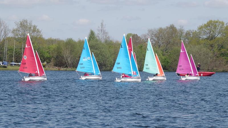 Close 303 Singles Fleet during the New Forest Sailability Hansa TT