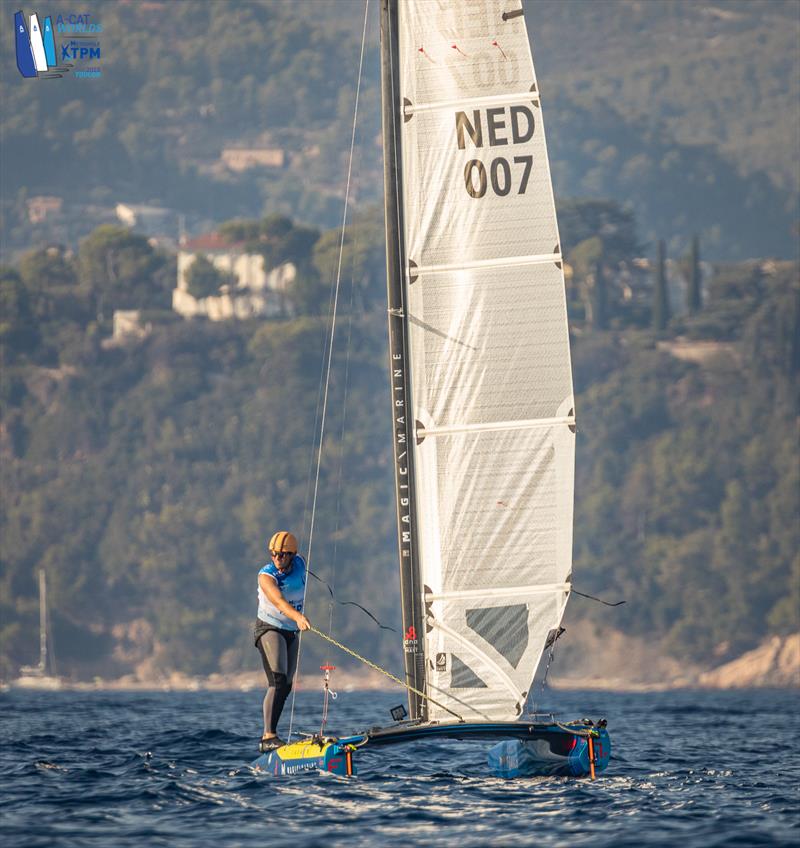 A-Cat Worlds at Toulon, France Day 1 - Three time World Champ, Mischa ...