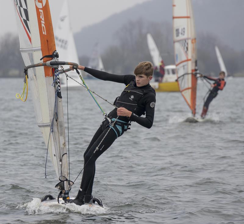 Dunacn Monaghan on his way to winning the windsurf junior fleet at the ...