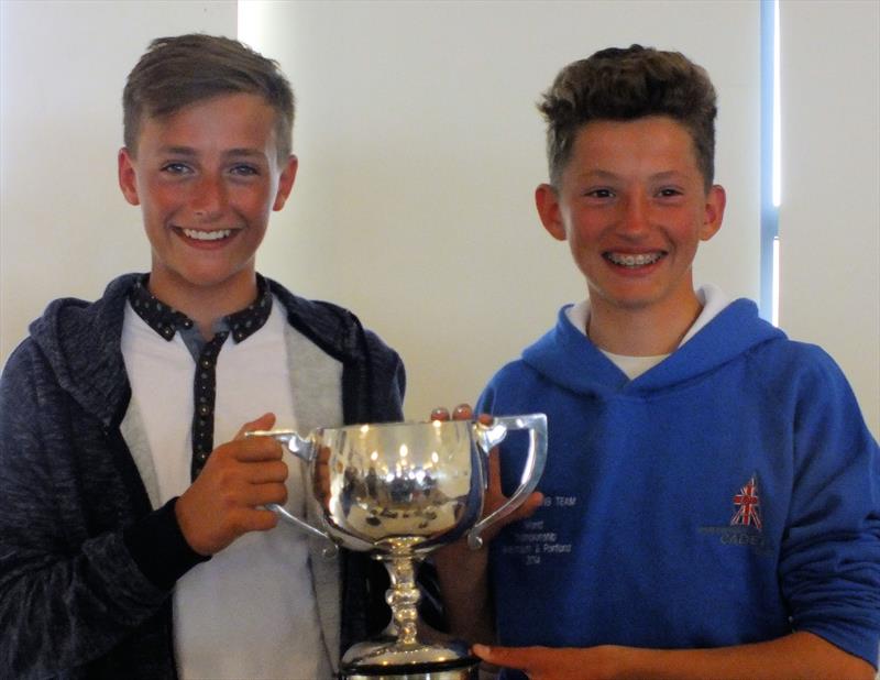 Alex Page and Aaron Chadwick win the Cadet UK National Championship trophy