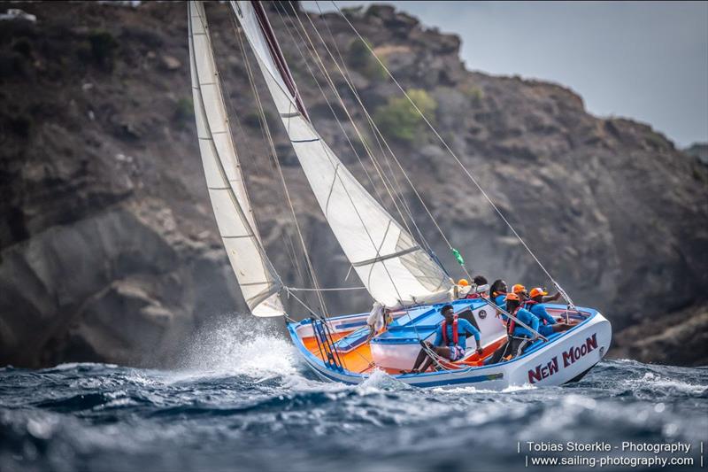 New Moon 32' Carriacou sloop with her young Antiguan crew - Antigua ...