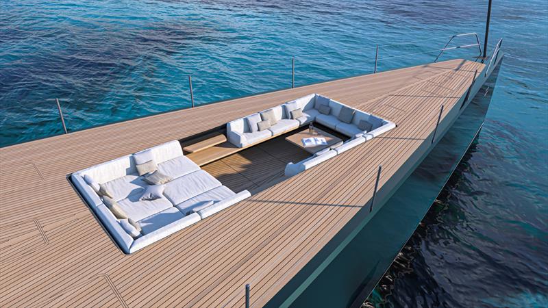 Wallywind150 - forward deck cockpit - tender garage