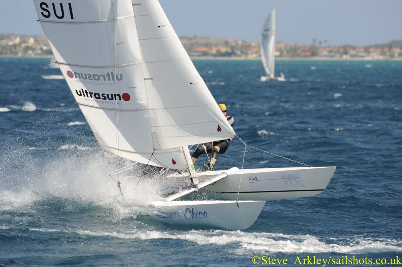 Day 3 of the Dart 18 worlds at the Aruba Heineken Catamaran Regatta