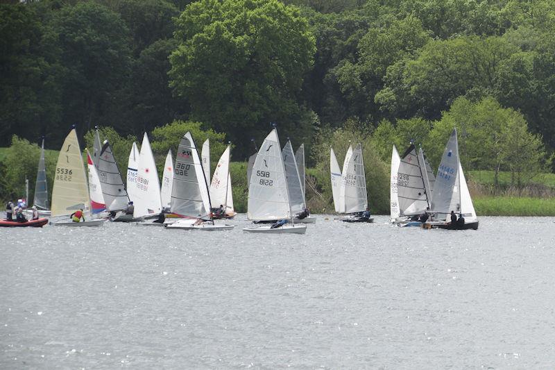 On the first beat during the Border Counties Midweek Sailing at Budworth