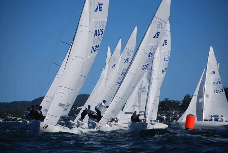 Tight action - Etchells 2023 NSW Championship day 2