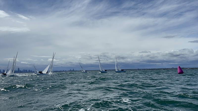 Approaching the top mark on day two of the Etchells Victorian State ...