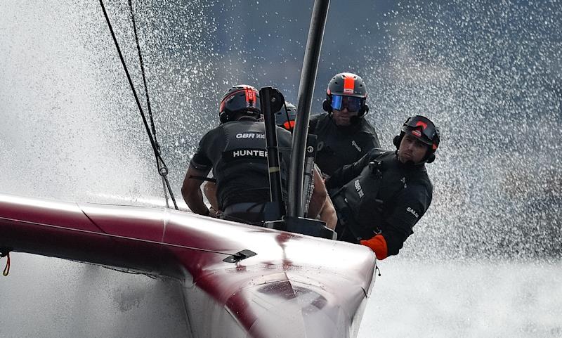 Great Britain SailGP Team on day 1 of the ROCKWOOL Denmark Sail Grand Prix