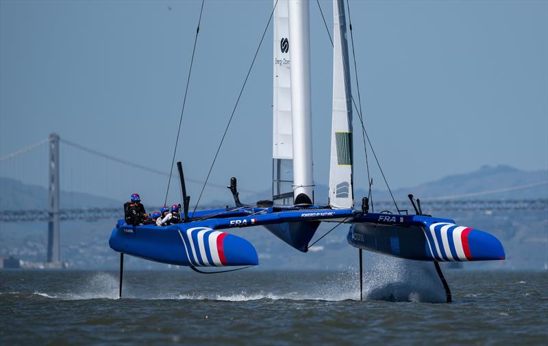 France SailGP Team helmed by Quentin Delapierre in action during a ...