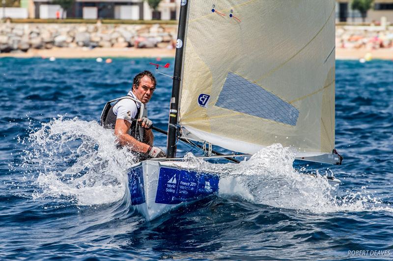 Joaquin Blanco at the 1977 Finn World Week 40th Anniversary Regatta