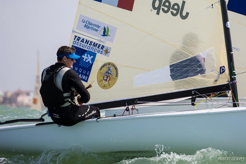 Jonathan Lobert on day 1 of the Finn Europeans in Cádiz, Spain