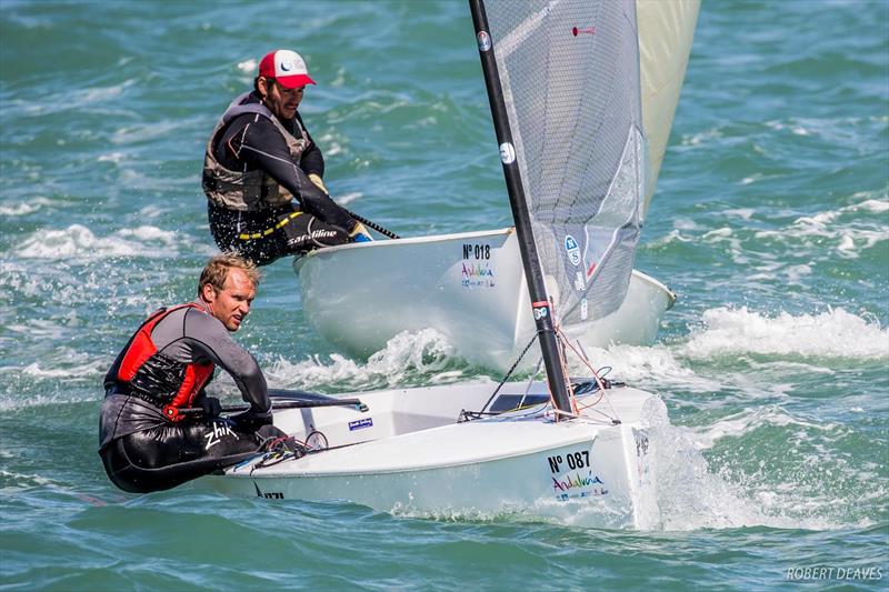 Josh Junior chasing bronze at Finn Europeans