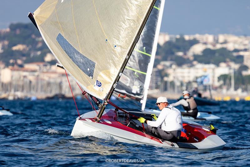 Jan Zetzema (NED) on day 3 of the 2024 Finn Open European Championship