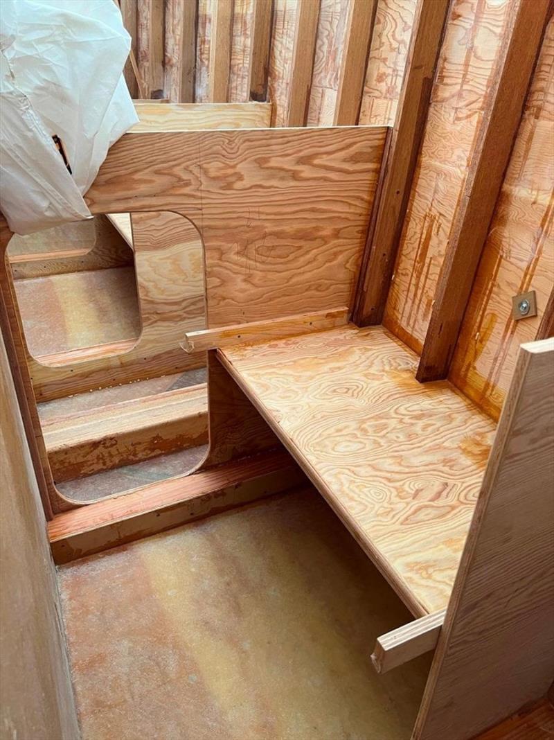 Hull #8 Rudder shelves