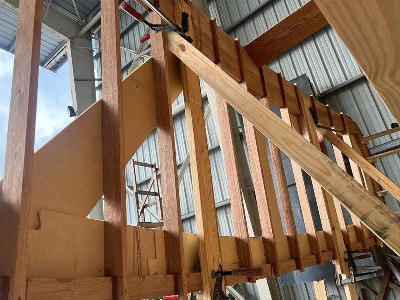 Hull #9-Transom frame up