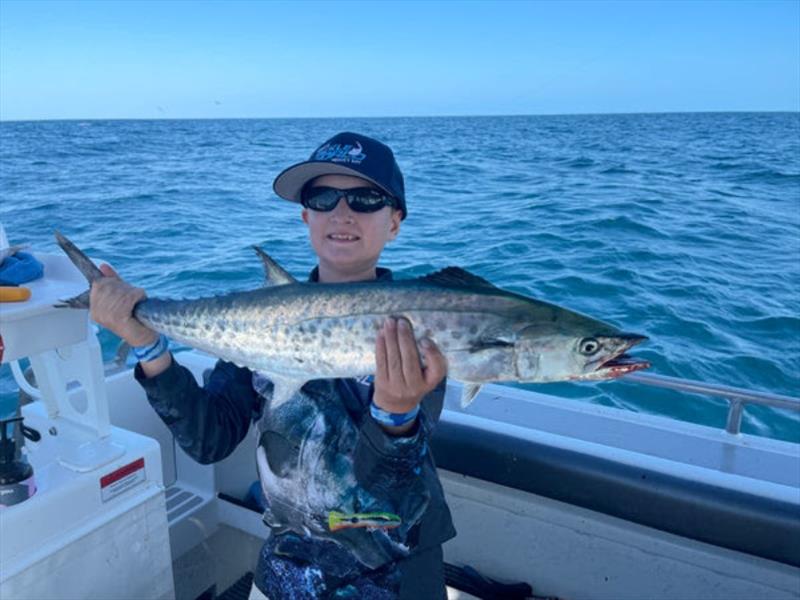 Carson with his first spotted mackerel