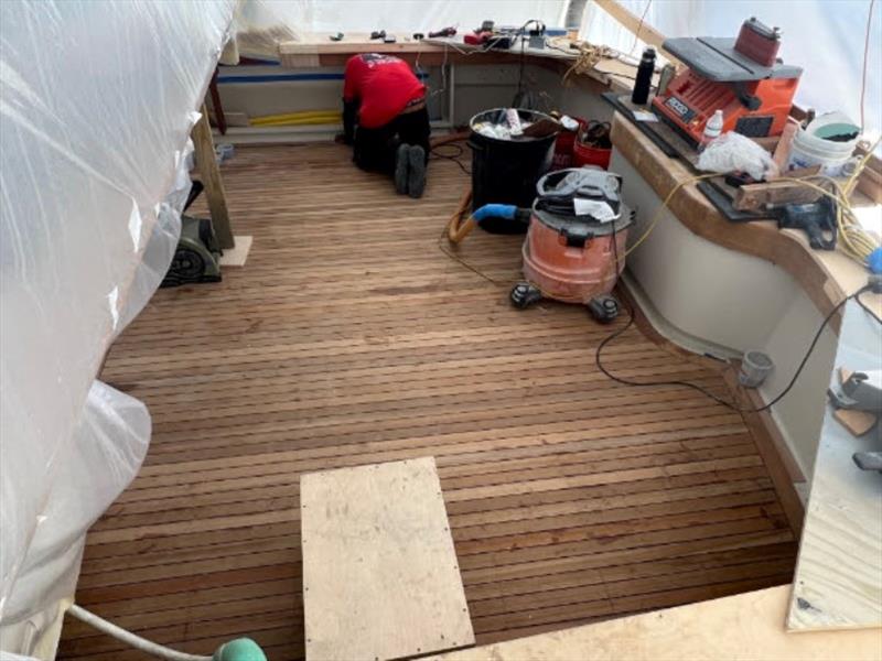 Hull #8 - Cockpit teak installation