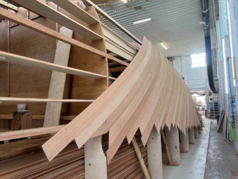 Hull #11 - Port side planks