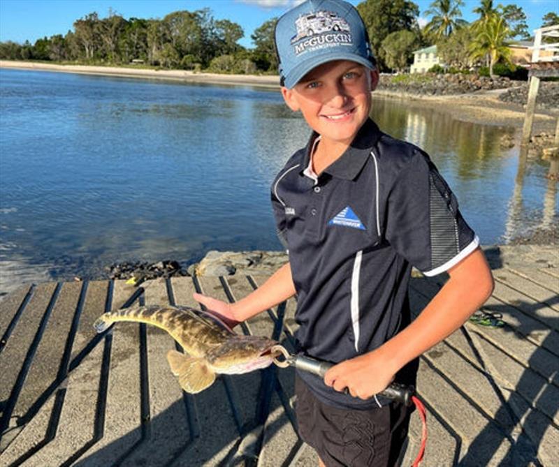 Logan landed this solid flatty from the boat ramp at Toogoom. Great ...