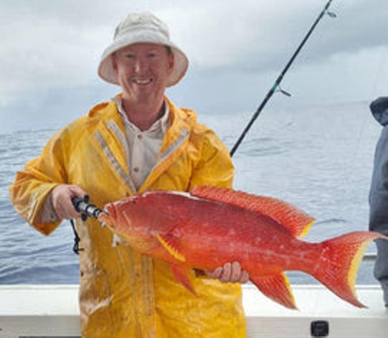 Lee caught this beaut coronation trout from offshore east of Fraser Island