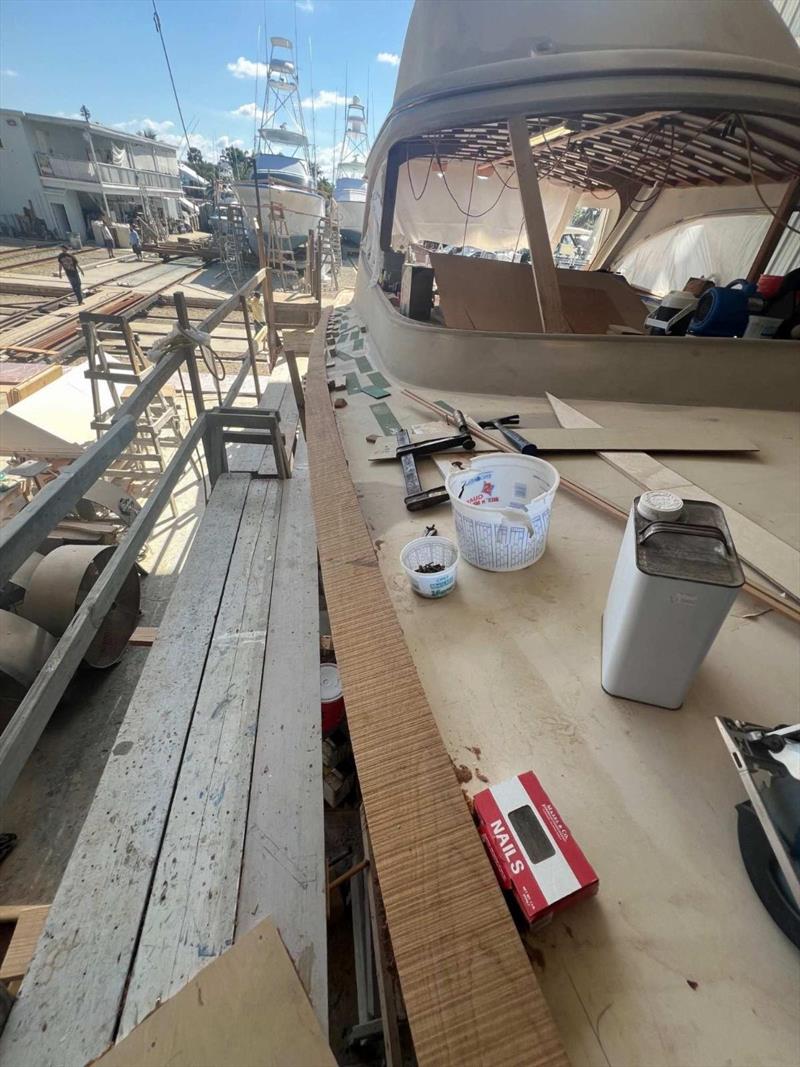 Hull #10 - Starboard toe rail in the rough