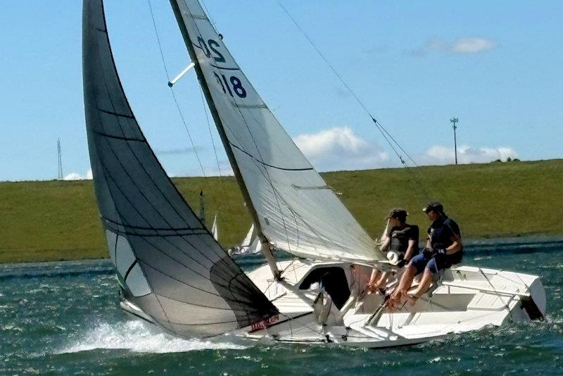 Thomas and Gust Funke (Hunter 18) - 9 Hour Race at Henley Midmar, South ...