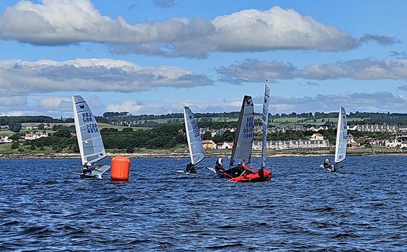 Gybe mark action during the International Moth Lowriders Scottish ...