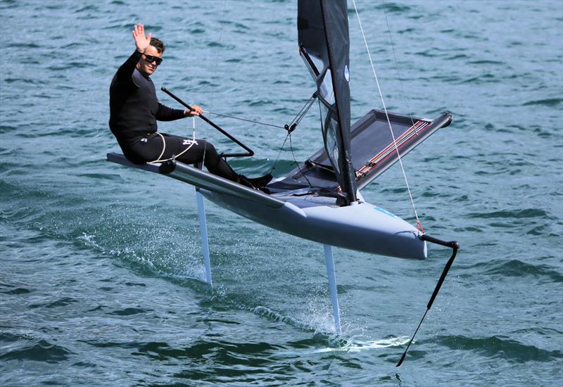 Jack Wetherell on Day 3 of the Wetsuit Outlet International Moth UK ...