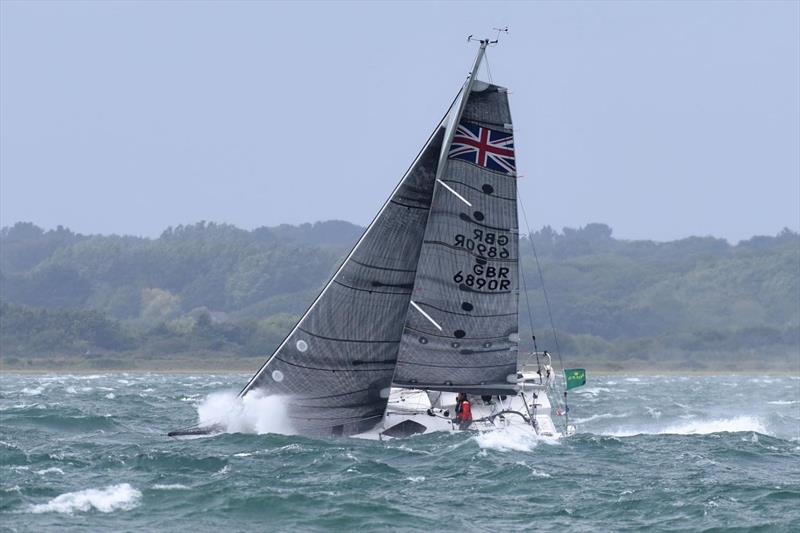 Dee Caffari and James Harayda in the 2021 Rolex Fastnet Race