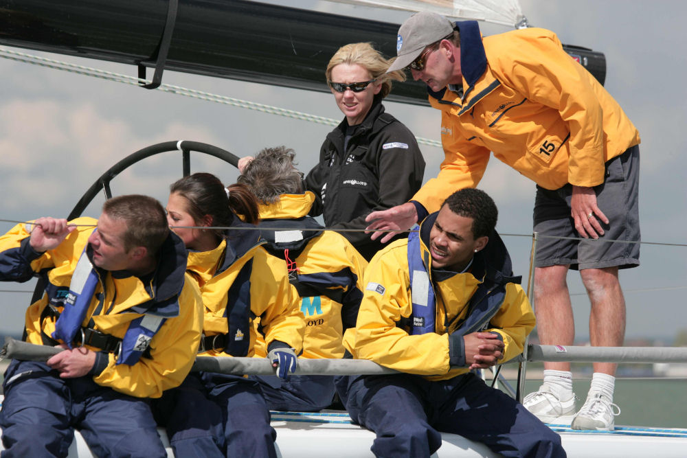 Olympic Gold Medallist Shirley Robertson on the helm of the Farr 45 ...