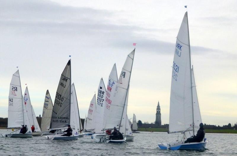 The fast fleet on day one of the Alton Water Frostbite Series