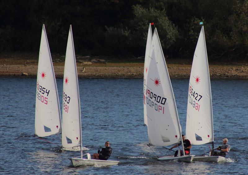 Grahame Newton leading Race 3 to win the Staunton Harold Laser Open