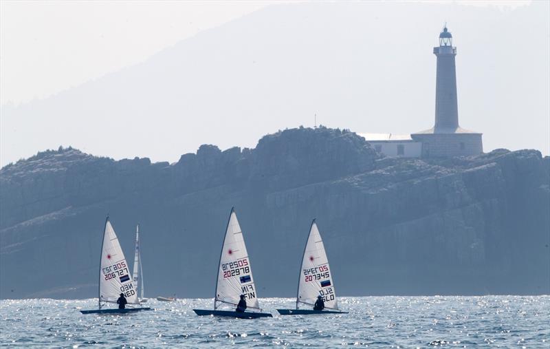 Racing on day 1 of the ISAF Sailing World Championship