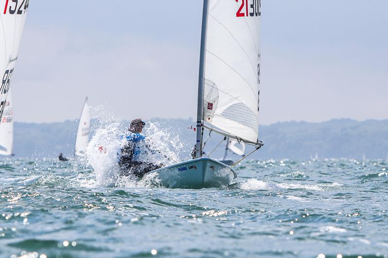 Neil Peters during the ILCA7 50th Anniversary Regatta at Stokes Bay