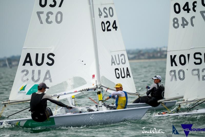 Australian sailors at 2020 ILCA Laser Standard World Championship - Day 1