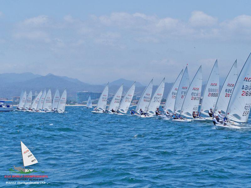 Start line at the ILCA 7 Masters Worlds in Mexico