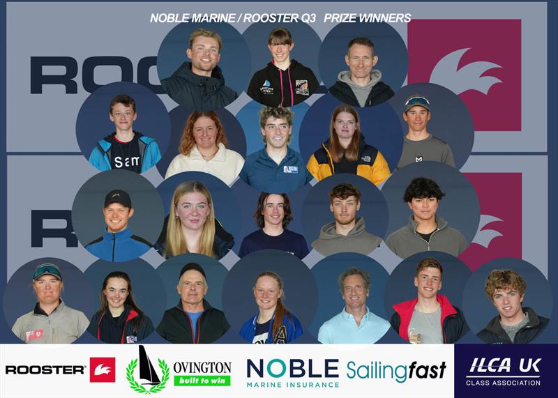 Prize winners in the ILCA UK Qualifier 3 at the WPNSA