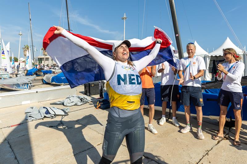 Gold for Marit Bouwmeester (NED) in the Women's Dinghy on August 5 in ...