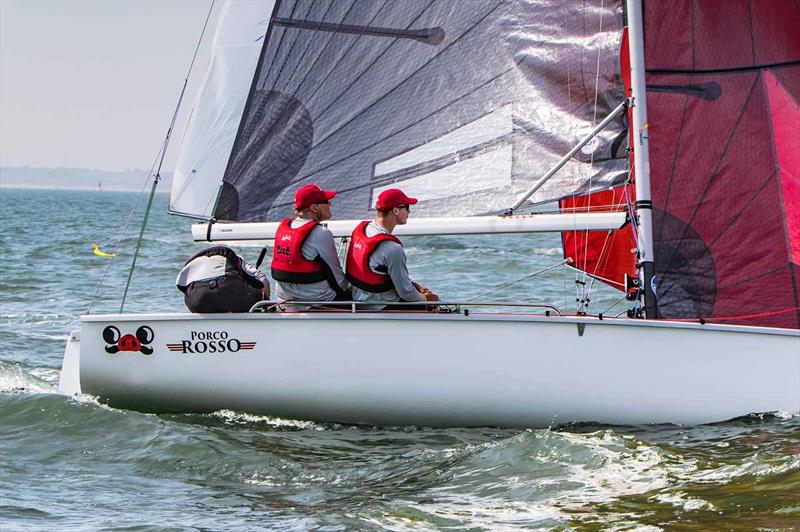 Skipper Elliott Noye has his head down checking to leeward on Porco ...
