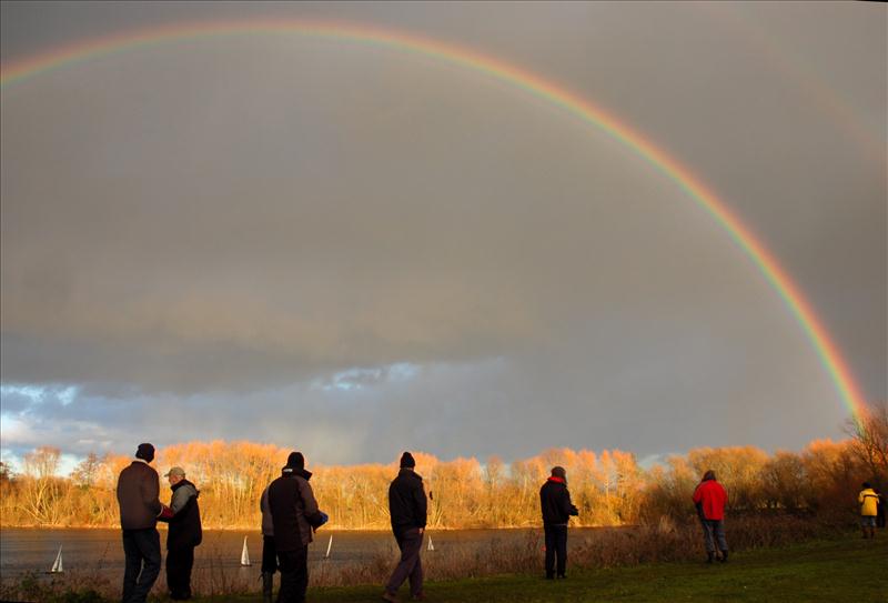 Marblehead and Bottle Boat Brass Monkey at Abbey Meads Lake