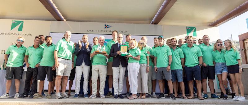 Jim Swartz and the crew of Vesper, which won Mini Maxi 1 yesterday for ...