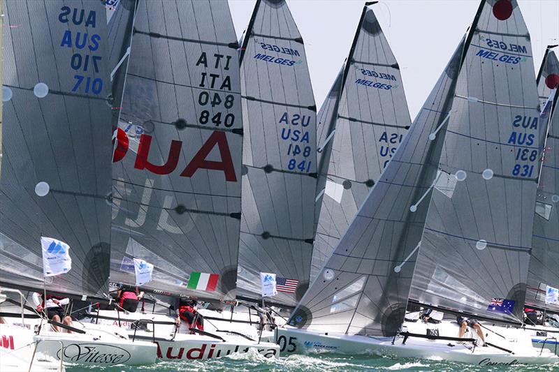 Race 4 start on day 2 of the Gill Melges 24 World Championships at Geelong