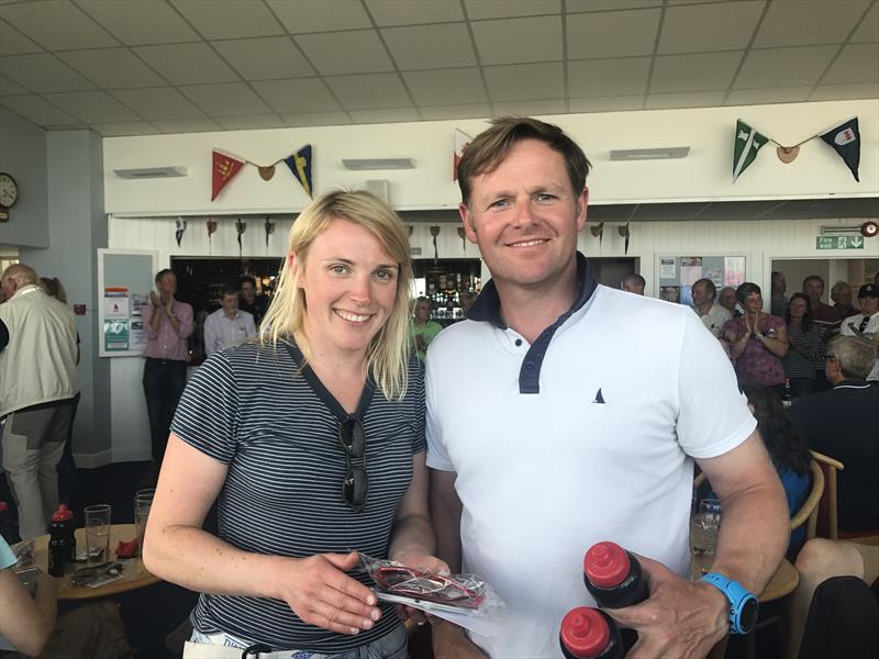 Simon Potts and Pippa Taylor finish 3rd in the Lymington Dinghy Regatta
