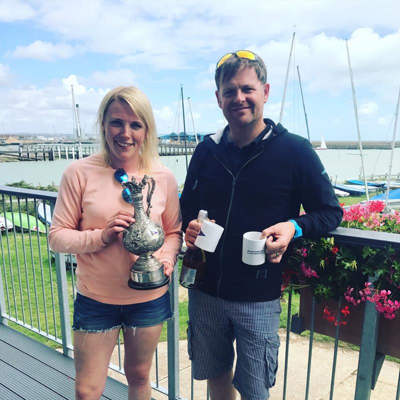 Simon Potts and Pippa Taylor win the Shoreham Craftinsure Merlin Rocket ...