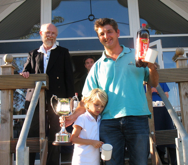 David Vines with the Merlin Autumn Cup and daughter Sophie who crewed ...