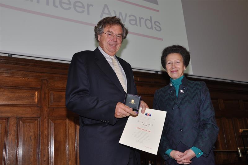 Edward Leask was awarded an RYA Volunteer Award by HRH Princess Anne
