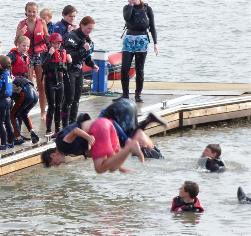 Showing off at Solway Yacht Club Cadet Week